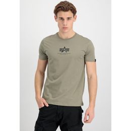 Alpha Industries Herren Rundhalsshirt &raquo;Basic T ML&laquo; Baumwolle, regular fit gr&uuml;n L