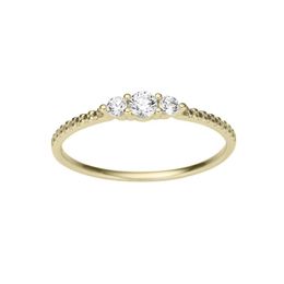 Firetti Damen Goldring &raquo;Schmuck Geschenk Gold 333 Damenring Goldring&laquo; mit Zirkonia (synth.) gold 16, Gelbgold 333, 3mm