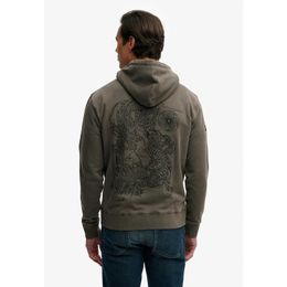 Superdry Herren Kapuzensweatshirt &raquo;TOKYO NARRATIVE LOOSE HOOD&laquo;, mit coolem Tattoo-Print braun 3XL