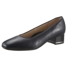Ara Damen Pumps &raquo;GRAZ&laquo; , Abendschuh, Festtagsschuh, Blockabsatz, gl&auml;nzendes Detail am Absatz blau 6 (39)