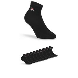 Fila Damen Kurzsocken &raquo;UNISEX QUARTER PLAIN SOCKS&laquo; 9 Paar tlg. mit Logo-Schriftzug schwarz 35-38