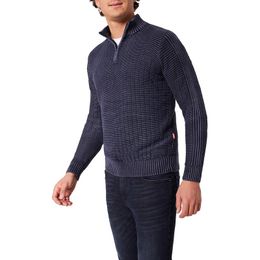 Pioneer Authentic Jeans Herren Strickpullover mit Strickmuster blau L