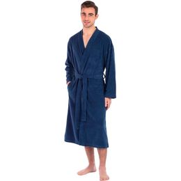 Framsohn frottier Bademantel &raquo;Leichter Bademantel Herren&laquo; Besonders leichter Jerseybademantel blau Jersey XL L: 120cm