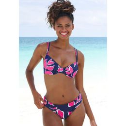 Lascana Damen Lascana Bikini-Hose &raquo;Cataleya&laquo; mit Umschlagbund blau 34, N-Gr