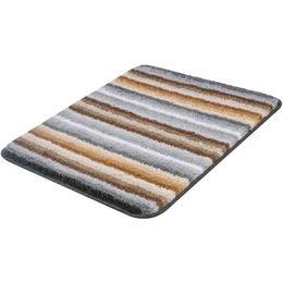 Kleine Wolke Badematte &raquo;Funky, Badvorleger, Badezimmer Teppich&laquo; H&ouml;he 15 mm rutschhemmend beschichtet fu&szlig;bodenheizungsgeeignet Badteppich, modernes Streifen Design,
