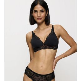 Triumph Damen B&uuml;gelloser BH &raquo;Amourette Charm&laquo; Stretch-Spitze, tiefer V-Ausschnitt, weich, leichte Polsterung schwarz 85, Cup C