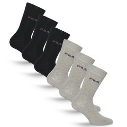 Fila Damen Socken &raquo;UNISEX LIFESTYLE PLAIN SOCKS&laquo; 6 Paar, 6 Paar tlg. mit eingestrickem Logo 43-46