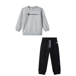 Champion Jungen Jogginganzug &raquo;SPORTWEAR CREWNECK SWEATSUITS Standard Fit&laquo; 2 f&uuml;r Babys, zweiteiliges Set, aus Baumwolle und Polyester grau 92