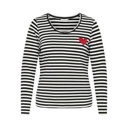 Only Carmakoma Damen Only CARMAKOMA Langarmshirt &raquo;CARBODIL L/S O-NECK BLOUSE JRS&laquo; Materialmix, slim fit XL