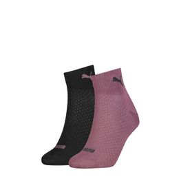 Puma Herren Puma Kurzsocken &raquo;Puma WOMEN QUARTER 2P&laquo; 2 Paar, atmungsaktives Mesh zur Bel&uuml;ftung, um k&uuml;hl und trocken zu bleiben schwarz 35-38