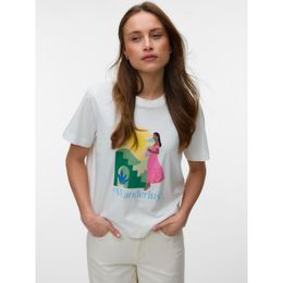 V&eacute;ro Moda Vero Moda Damen Kurzarmshirt &raquo;VMSALLI METTE SS TOP BOX JRS&laquo; Baumwolle, regular fit wei&szlig; S