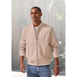H.I.S. H.I.S Damen Cordjacke &raquo;- Blouson mit Rei&szlig;verschluss&laquo;, Pilotenjacke / &Uuml;bergangsjacke aus Cord, regular fit beige M (48/50)