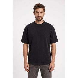 BOSS Orange Herren BOSS Orange T-Shirt &raquo;Te Dye Relaxed Fit&laquo; 100% Cotton Jersey Mock Neck Logo Centered schwarz M