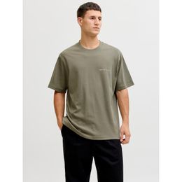 Jack & Jones Jack & Jones Herren T-Shirt &raquo;JPRBLAOWEN SS BRANDING TEE SN&laquo; Baumwollmischung, relaxed fit gr&uuml;n S