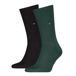 Tommy Hilfiger Herren Socken &raquo;TH MEN SOCK CLASSIC 2P&laquo; 2 Paar, Mit eingestricktem Flag-Logo schwarz 43-46