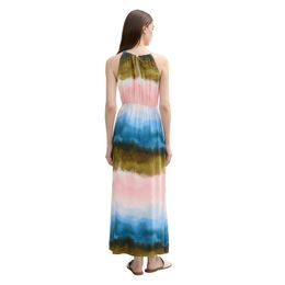 Tom Tailor Denim Damen Tom Tailor Denim Neckholderkleid Ohne Taschen Sommerkleid mit Knopfverschluss bunt L (40), N-Gr