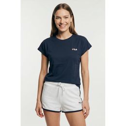 Fila Damen Shorty &raquo;WOMAN JERSEY TOP + TERRY SPONGE SHORTS PYJAMAS&laquo; 2 tlg. mit kontrastreichen Paspeldetails wei&szlig; S