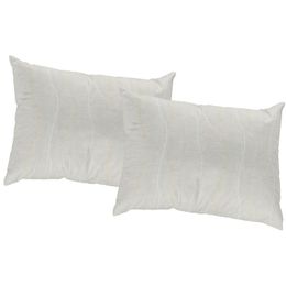 WIRTH Dekokissen &raquo;Sepino&laquo; Kissenh&uuml;lle ohne F&uuml;llung, 2 St&uuml;ck beige Baumwolle, Polyester B/L: 40cm x 40cm, 2 Stk.