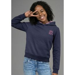 Kidsworld M&auml;dchen Kidsworld Kapuzenshirt &raquo;Slogan Hoodie: MAKE YOUR OWN MAGIC&laquo; kurze Schnittform, mit Langarm, mit Statement-Print, mit Kapuze 152/158