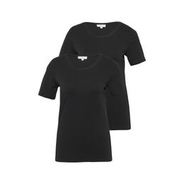 s.Oliver Damen s.Oliver T-Shirt 2 Stk. aus Interlockjersey im 2er-Pack schwarz 34