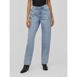 Vila Damen High-waist-Jeans &raquo;VIKELLY JAF HW STRAIGHT JEANS-NOOS&laquo; Baumwollmischung 42, L&auml;nge 32