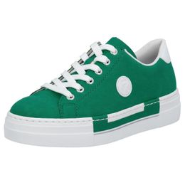 Rieker Damen Sneaker , Freizeitschuh, Halbschuh, Schn&uuml;rschuh mit Plateausohle gr&uuml;n 41