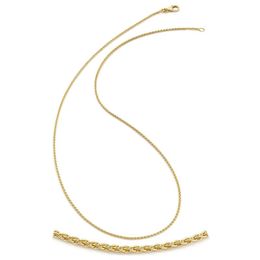Firetti Herren Collierkettchen &raquo;Schmuck Geschenk Gold 333 Zopfkettengliederung 1,3 mm breit&laquo; Made in Germany gold 45, Gelbgold 333, B: 1,3mm