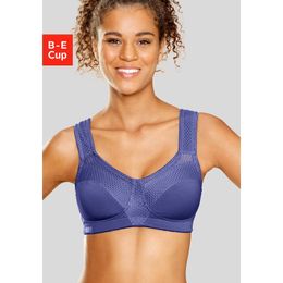 H.I.S. Sport-BH ohne B&uuml;gel aus schnell trocknendem COOLMAX -Material blau 105, Cup C Sport-BH