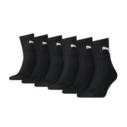 Puma Herren Puma Socken &raquo;Puma SHORT CREW 6P UNISEX ECOM&laquo; 6 Paar, Gepolsterte Sohle f&uuml;r Sto&szlig;d&auml;mpfung und zus&auml;tzlichen Komfort schwarz 43-46