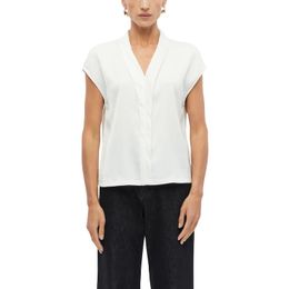s.Oliver BLACK LABEL Damen s.Oliver BLACK LABEL Kurzarmshirt Sommerbluse / Sommershirt mit V-Ausschnitt wei&szlig; 36