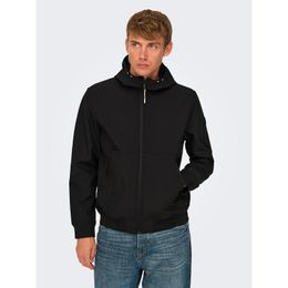 Only & Sons Only & Sons Herren ONLY & SONS Softshelljacke &raquo;ONSBOWIE SOFTSHELL BOMBER NOOS&laquo; mit Kapuze schwarz XXL