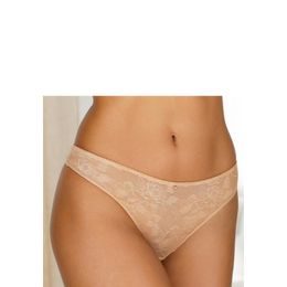 Lascana Damen Lascana String aus feiner, flacher Spitze braun 40/42