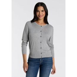 BOSS Orange Damen BOSS Orange Strickjacke &raquo;Fiaffizza Premium Damenmode&laquo; mit Kaschmir-Anteil silber XS