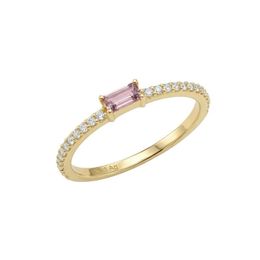 Amor Damen Fingerring mit Zirkonia (synth.) 52, Silber 925 (Sterlingsilber), 1mm