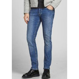 Jack & Jones Jack & Jones Herren Slim-fit-Jeans &raquo;JJIGLENN Jeans mit schmaler Beinform und Stretch f&uuml;r Komfort&laquo; Baumwollmischung, slim fit blau 32, L&auml;nge 34