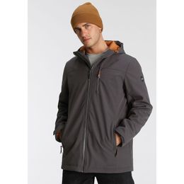 Polarino Herren Winterjacke mit Kapuze atmungsaktiv, wasserabweisend, winddicht grau 60