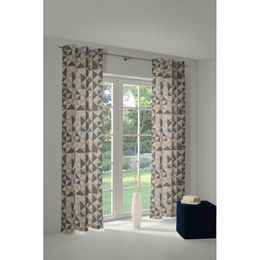 Adam Vorhang &raquo;Bio Bel&laquo; &Ouml;sen 1 Stk. tlg. aus 100% Bio-Baumwolle schwarz Jacquard, Baumwolle (Bio-Baumwolle) 145cm, &Ouml;sen, 145cm