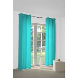 WIRTH Vorhang &raquo;Natur&laquo; &Ouml;sen 1 Stk. tlg. 1-lagig blau Baumwolle 225cm, &Ouml;sen, 127cm