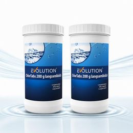 2 x 1 kg Evolution Pool ChlorTabs 200 g langsaml&ouml;slich
