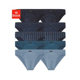 H.I.S. H.I.S Herren Slip &raquo;M&auml;nner Unterhose&laquo; Packung, 10 Stk. in bedruckter Baumwollqualit&auml;t blau 5M, 10 Stk.