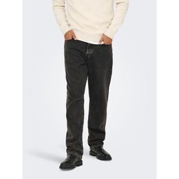 Only & Sons Only & Sons Herren ONLY & SONS Regular-fit-Jeans &raquo;ONSEDGE STRAIGHT BOX TAI DNM MU OTL&laquo; schwarz 32, L&auml;nge 34