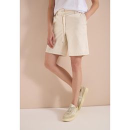 Cecil Damen Shorts Unifarbe, Loose Fit, mit Kordel beige 34, N-Gr
