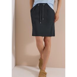 Cecil Damen Sommerrock mit Eingrifftaschen, mit Kordelzug, elastischer Baumwollmix XXL (46)