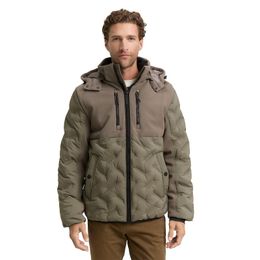 Tom Tailor Herren Tom Tailor Steppjacke mit Kapuze mit Kapuze gr&uuml;n 3XL