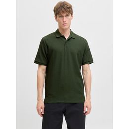 Jack & Jones Jack & Jones Herren Poloshirt &raquo;JJEAUSTIN POLO SS NOOS&laquo; Materialmix, regular fit gr&uuml;n XS