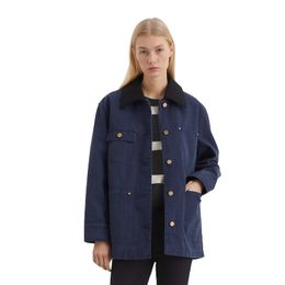 Marc O'Polo Marc O'polo Damen Marc O'Polo Canvasjacke mit farblich abgesetztem Kragen blau 38