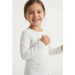 Kids Only M&auml;dchen KIDS Only Langarmshirt &raquo;KOGNEW Only L/S TEE JRS NOOS&laquo; in Basic-Form wei&szlig; 122/128