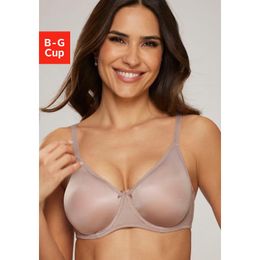 Nuance by Lascana Minimizer-BH mit B&uuml;gel und nahtlosen Cups aus schimmerndem Material, gro&szlig;e Gr&ouml;&szlig;en beige 100, Cup C Minimizer-BH