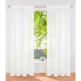 OTTO home Gardine &raquo;Dolly&laquo; Multifunktionsband 1 Stk. tlg. transparent, glatt, gewebt beige Polyester, Polyester 145cm, Multifunktionsband, 140cm
