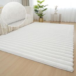 OTTO home Teppich &raquo;Melanie, Kunstfellteppich, besonders weich, Hoch-Tief-Effekt&laquo; rechteckig 28 mm H&ouml;he Kaninchenfell Optik, Wohnzimmer, Schlafzimmer, 